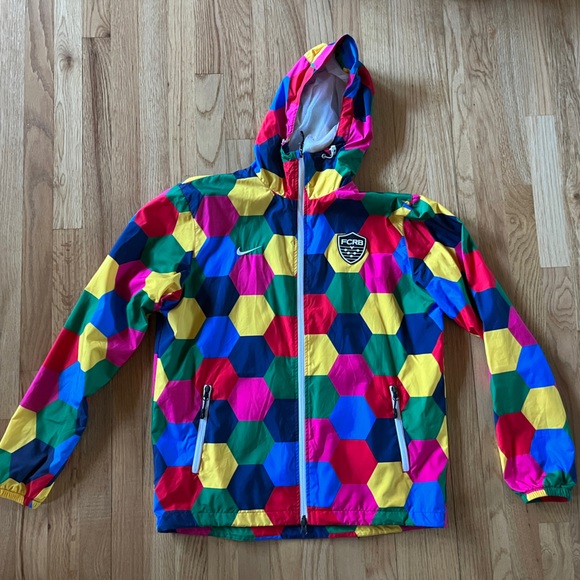 Nike | Jackets & Coats | Nike Fcrb Soccer Ball Jacket Rare Mens Large ...